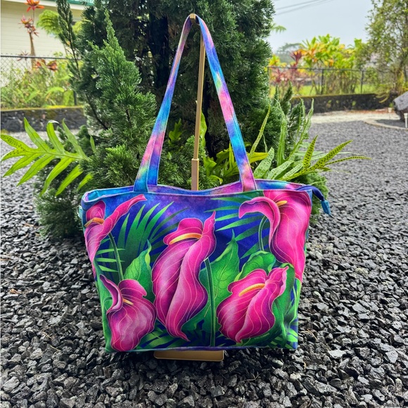 Island Impressions | Bags | Island Impressions Tropical Floral Tote Bag ...